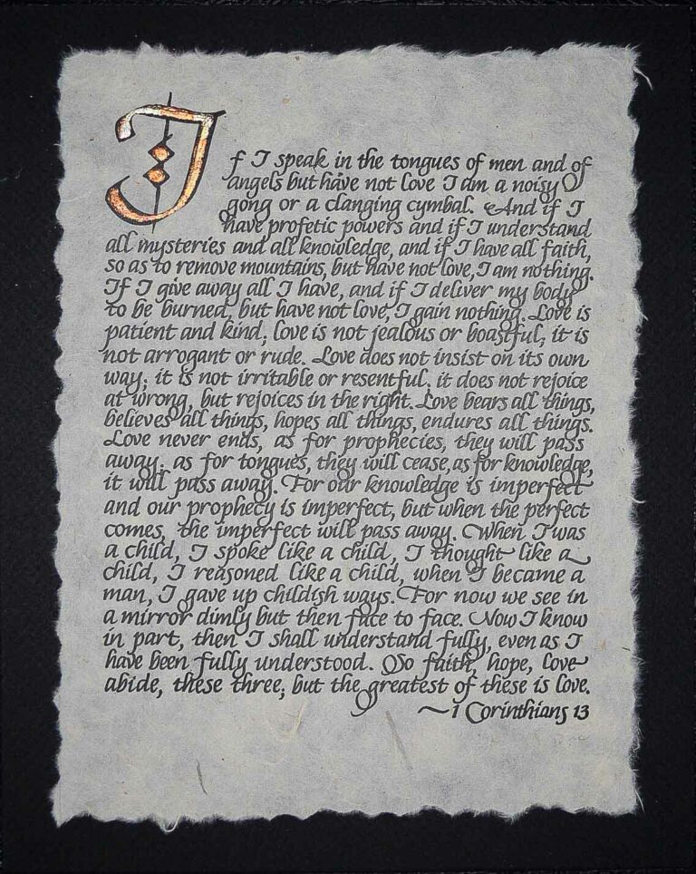 1 Corinthians 13 – WRITTENLETTERS.COM